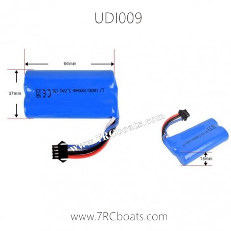 UDI RC Rapid UDI009 Boat Parts Li-ion Battery 7.4V 1500mAH